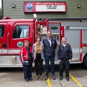 City of Langford donates fire truck to Malahat Fire Department