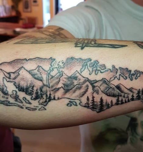 Cascade Mountain Range Tattoo